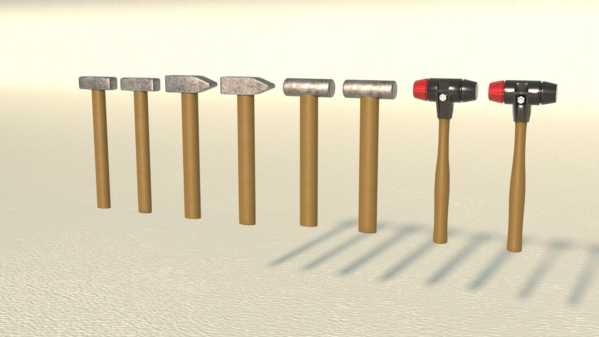 Set hammers model - TurboSquid 1253515
