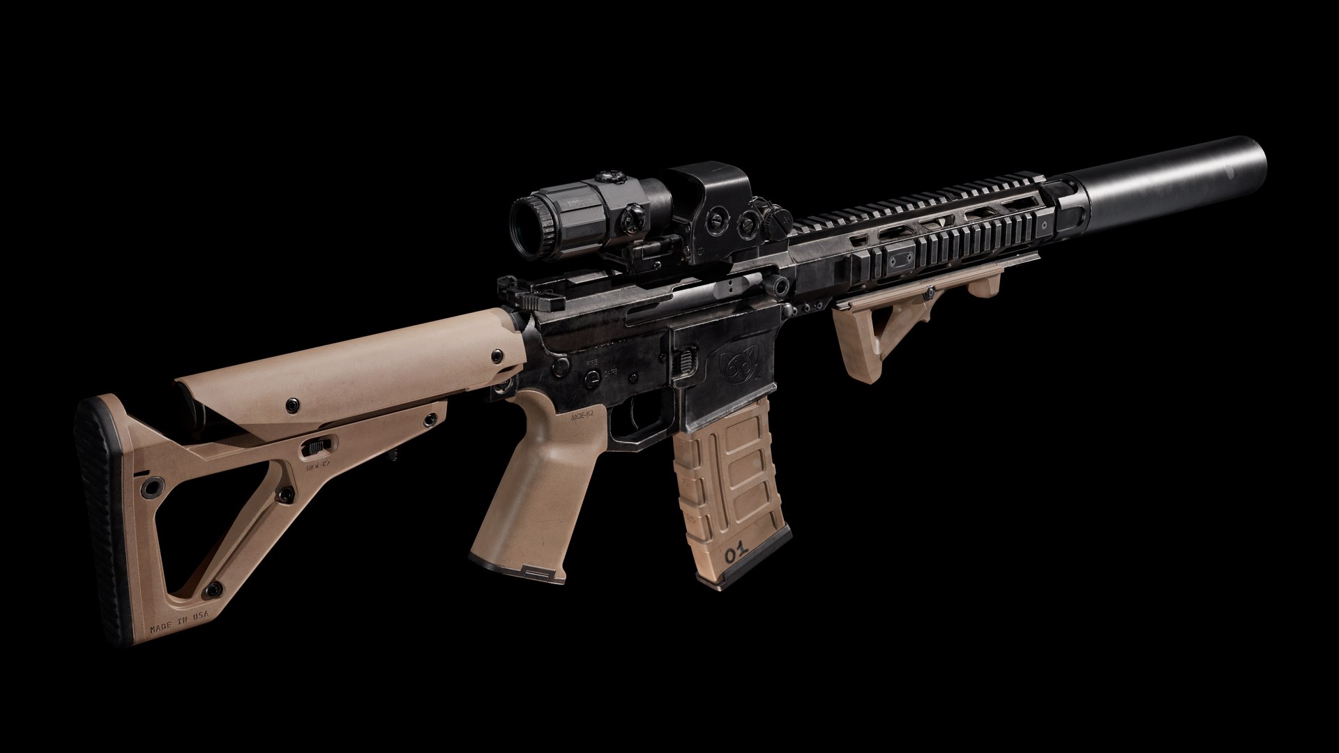 AR-15 3D Model - TurboSquid 2145987