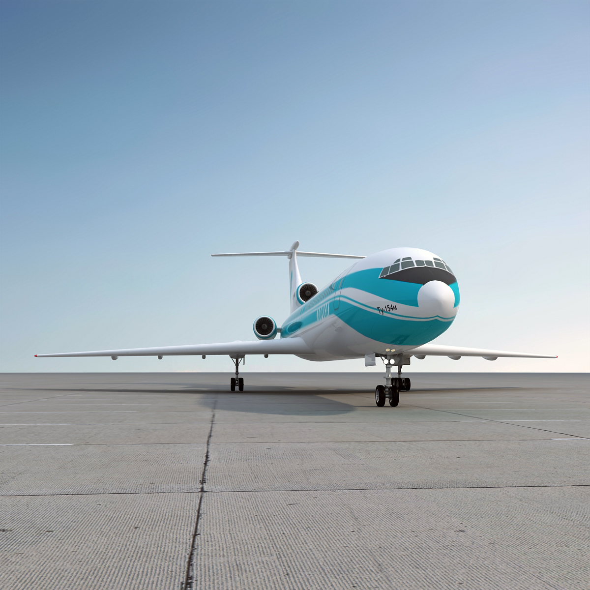 3d tupolev tu-154 model