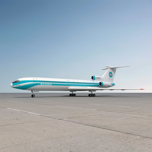 3d tupolev tu-154 model