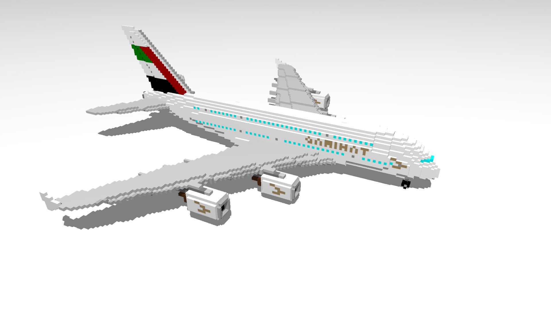 3D Model Airbus A-380 Pixelated Mk2 - TurboSquid 2090307