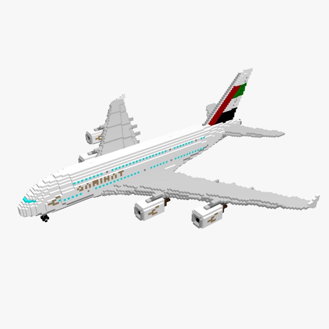 3D model Airbus A-380 pixelated Mk2 - TurboSquid 2090307