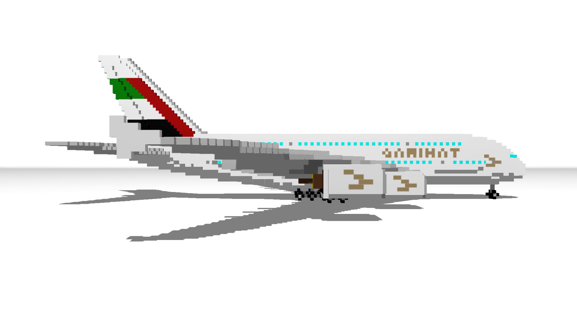 3D Model Airbus A-380 Pixelated Mk2 - TurboSquid 2090307
