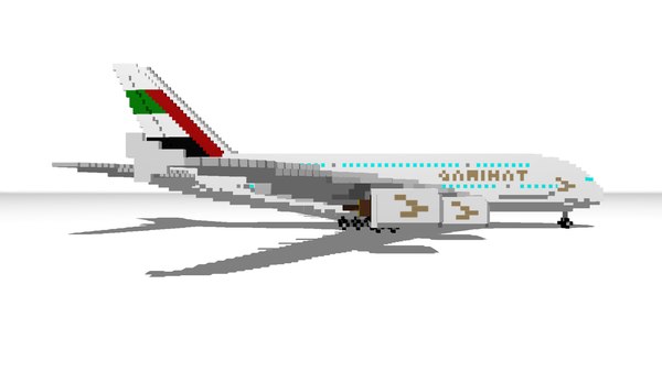 modelo 3d Airbus A-380 pixelated Mk2 - TurboSquid 2090307