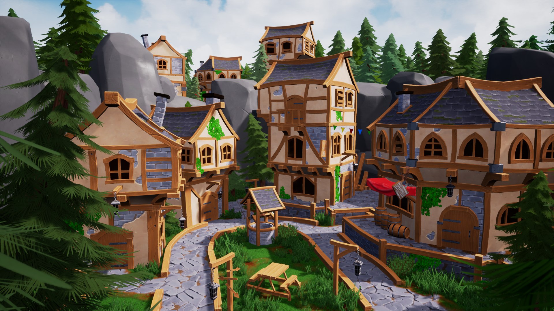 Stylized Village Asset Pack 3D Model - TurboSquid 2053468