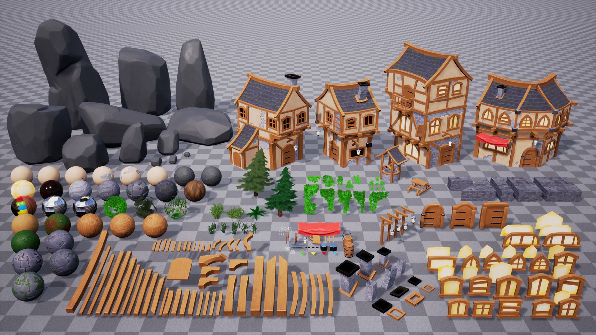 Stylized Village Asset Pack 3D Model - TurboSquid 2053468