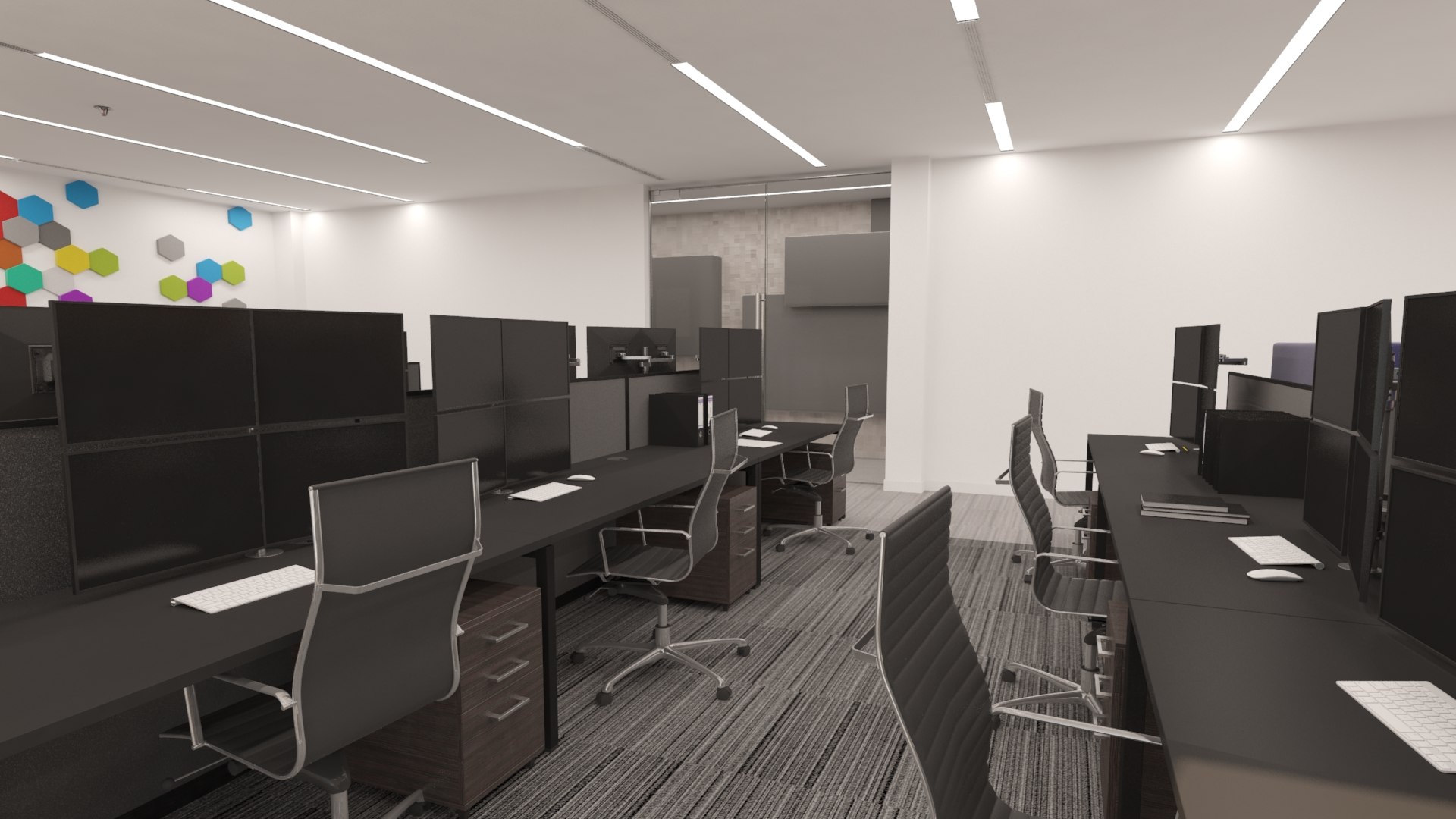 Open Space Office Interior 3D Model - TurboSquid 1655950