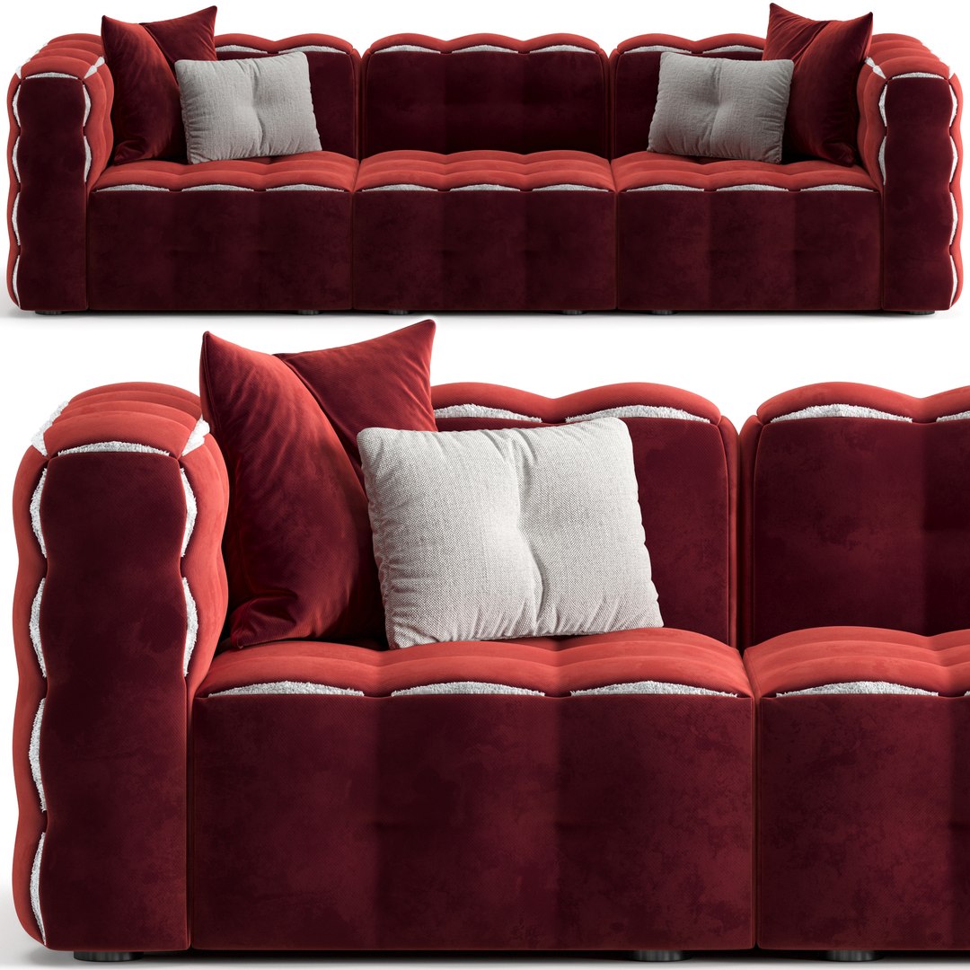3D Fendi Casa Fun Sofa 3 Model - TurboSquid 2072149