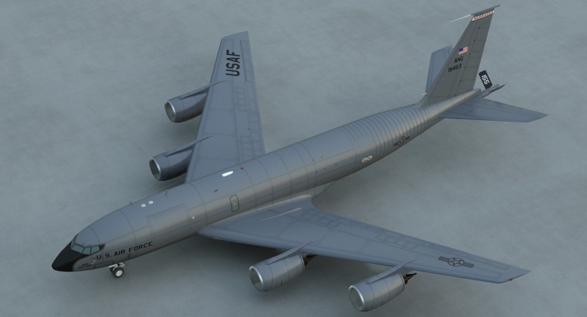 3D kc-135 stratotanker usaf model - TurboSquid 1153240