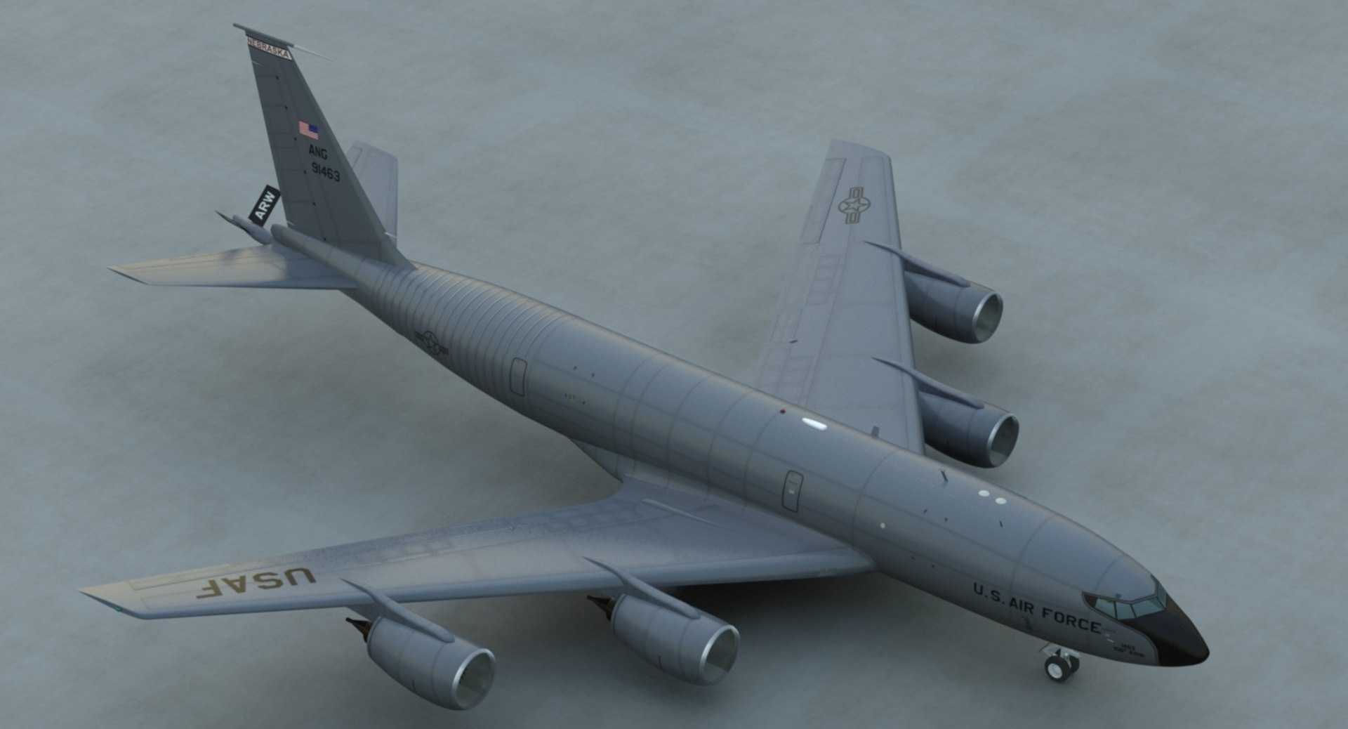 3D kc-135 stratotanker usaf model - TurboSquid 1153240