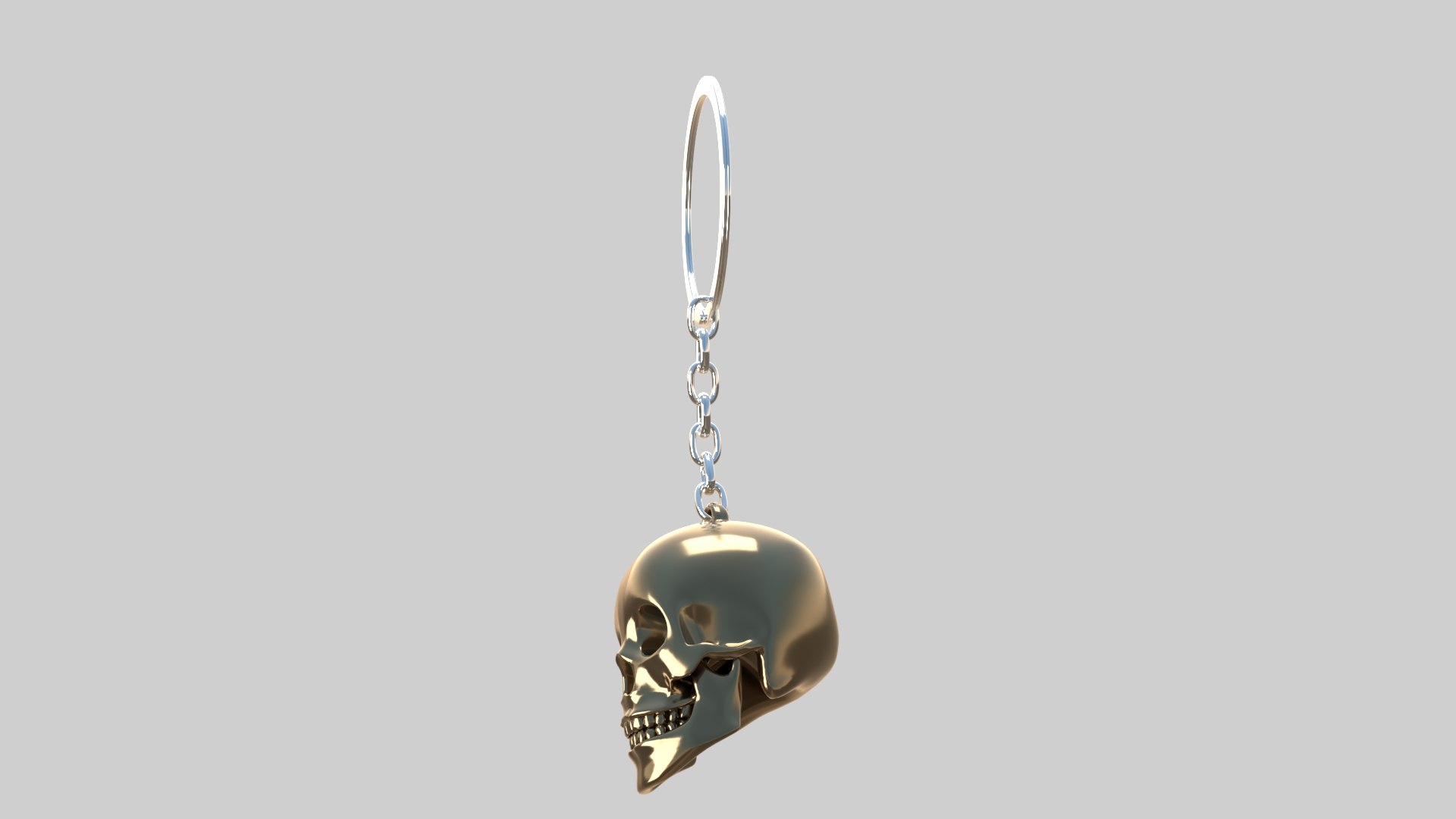 3D Skull Keychain Bronz - TurboSquid 2343004