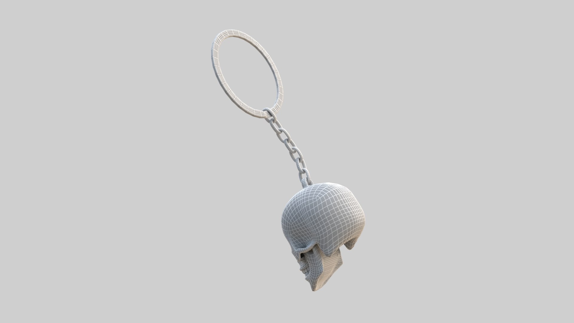 3D Skull Keychain Bronz - TurboSquid 2343004