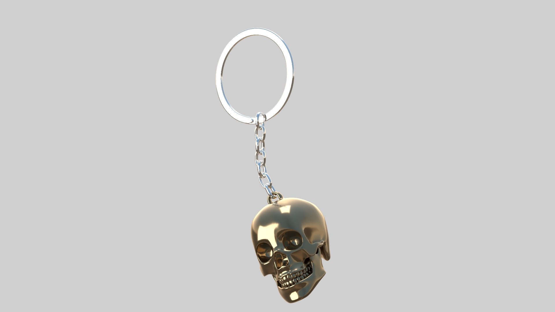 3D Skull Keychain Bronz - TurboSquid 2343004