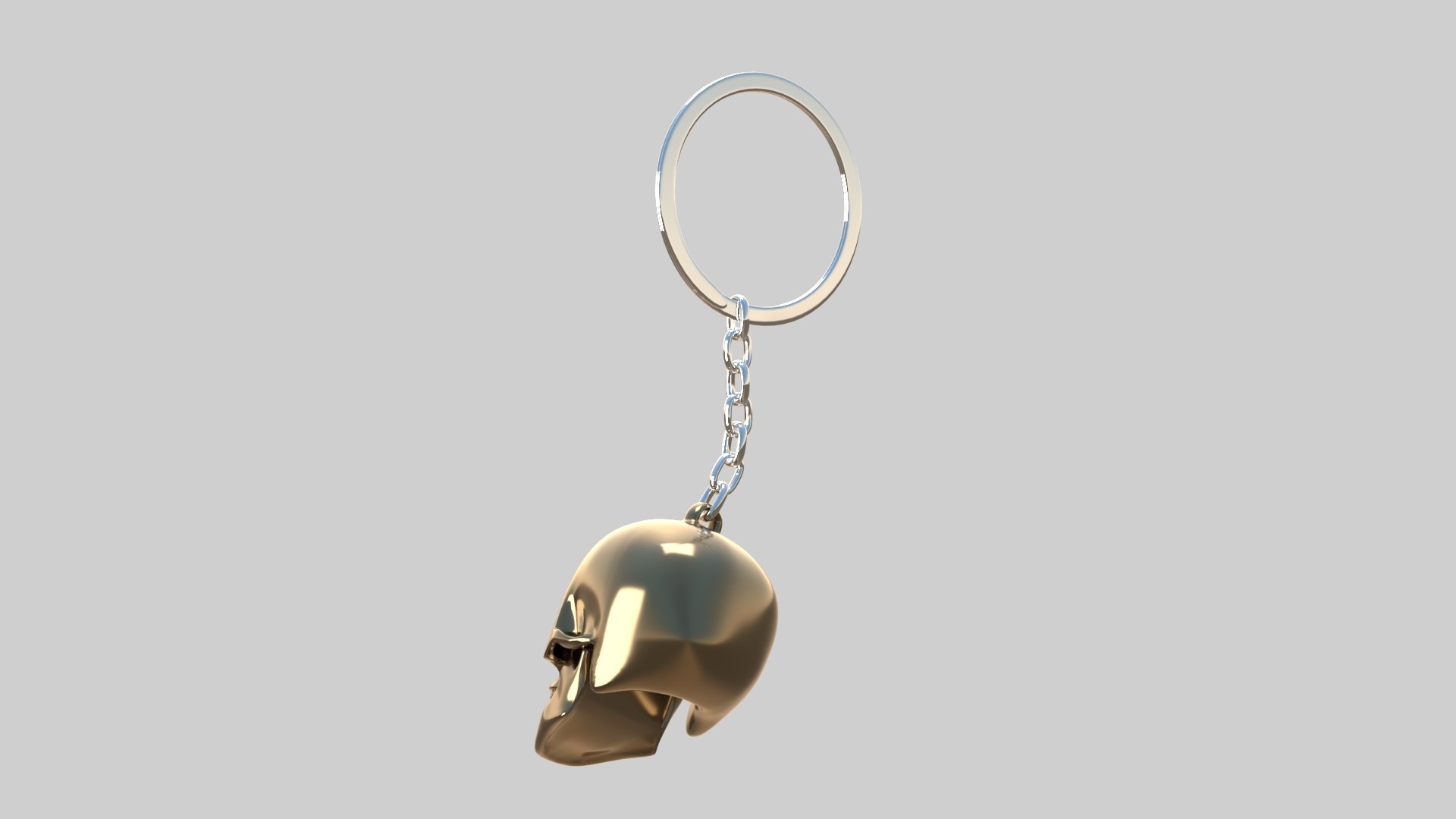 3D Skull Keychain Bronz - TurboSquid 2343004