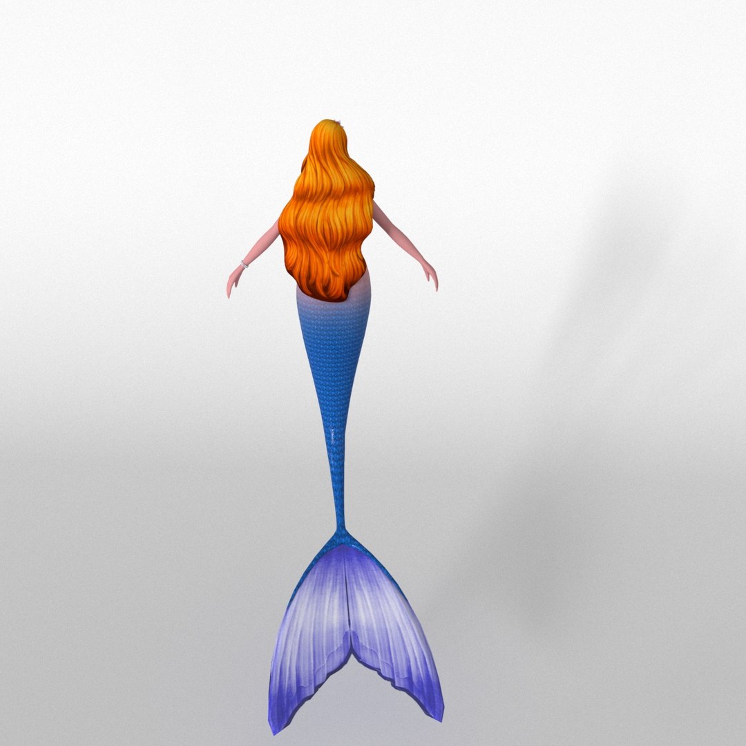 3D Cartoon Mermaid - TurboSquid 1319073