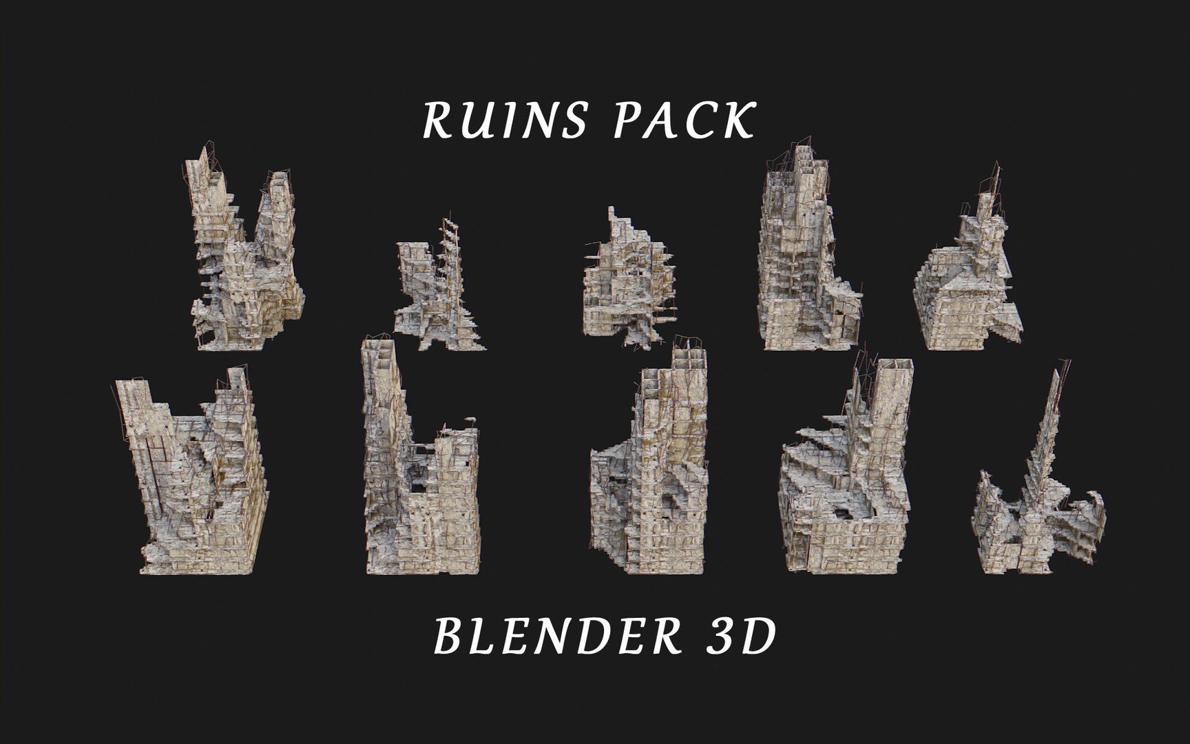 Ruins Pack Model - TurboSquid 2117865