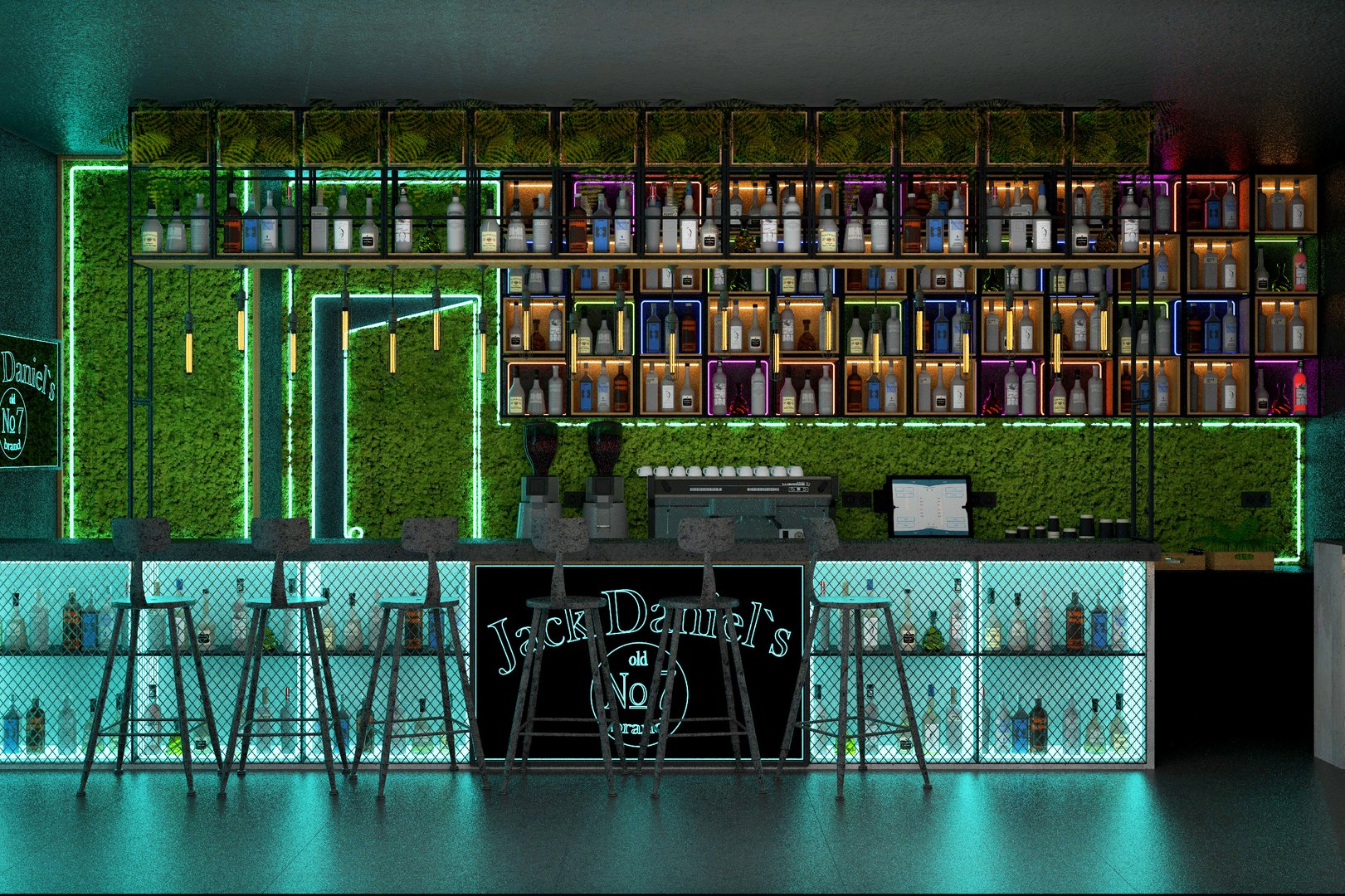Contemporary Lounge Bar 3D 모델 - TurboSquid 2031713