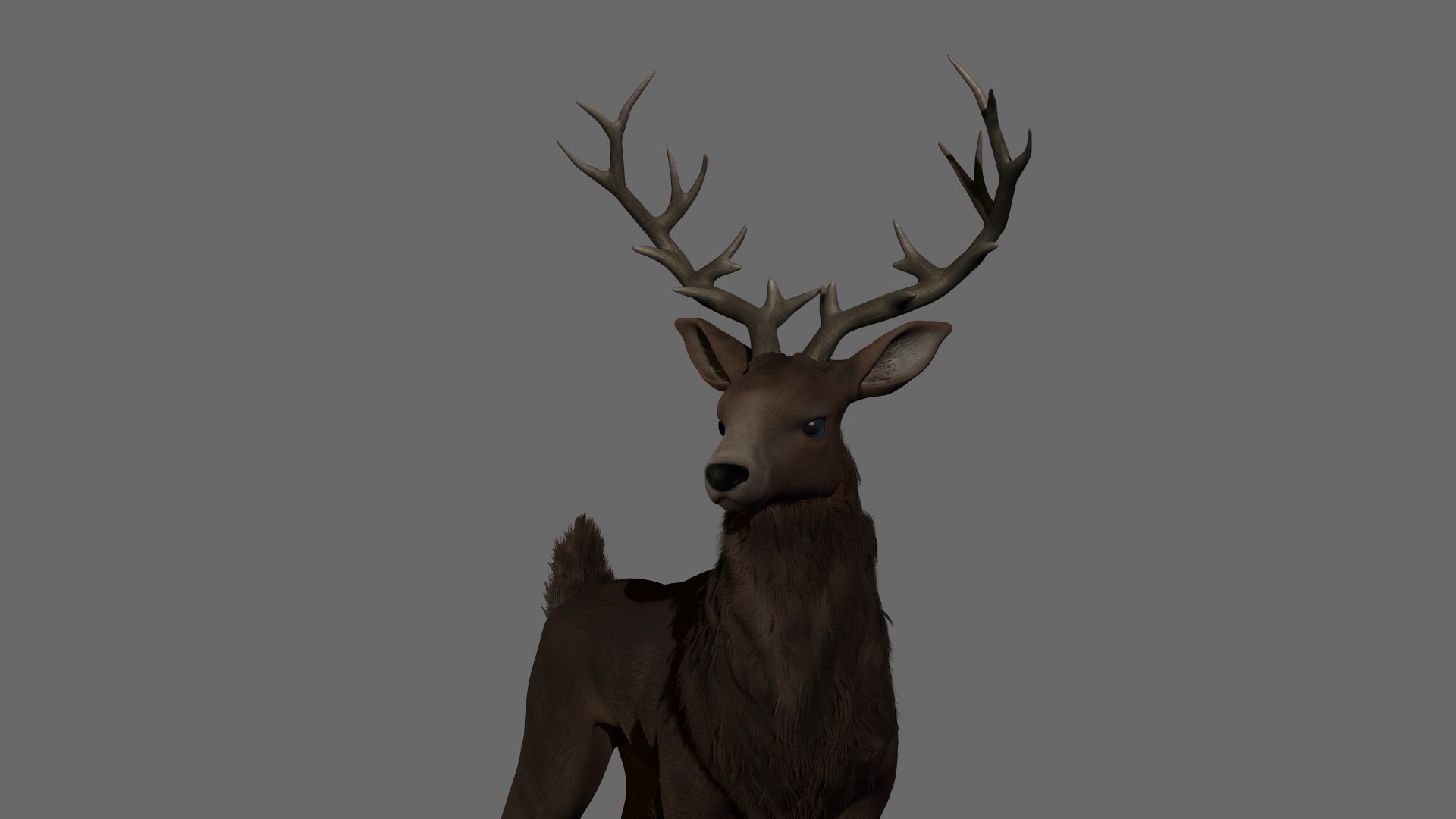 3D Realistic Deer Model - TurboSquid 1610662