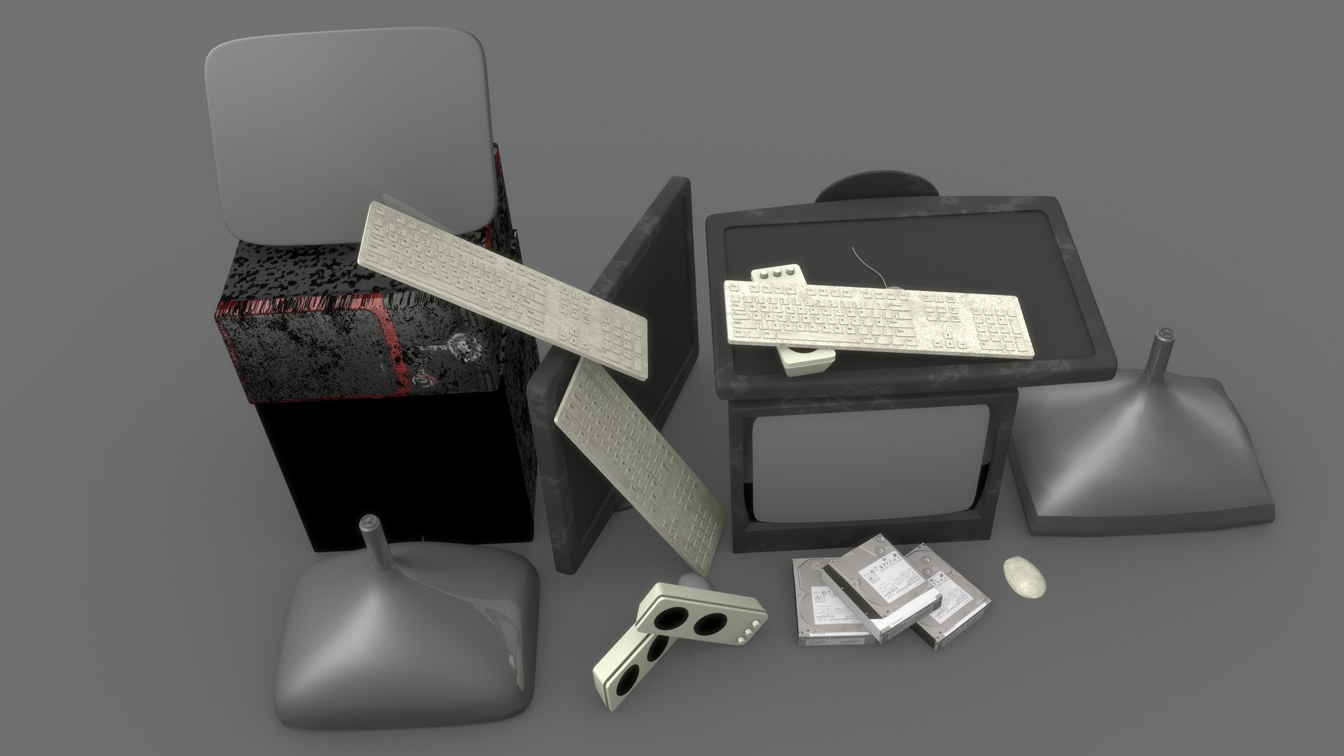 3D Broken Computer - TurboSquid 1792702