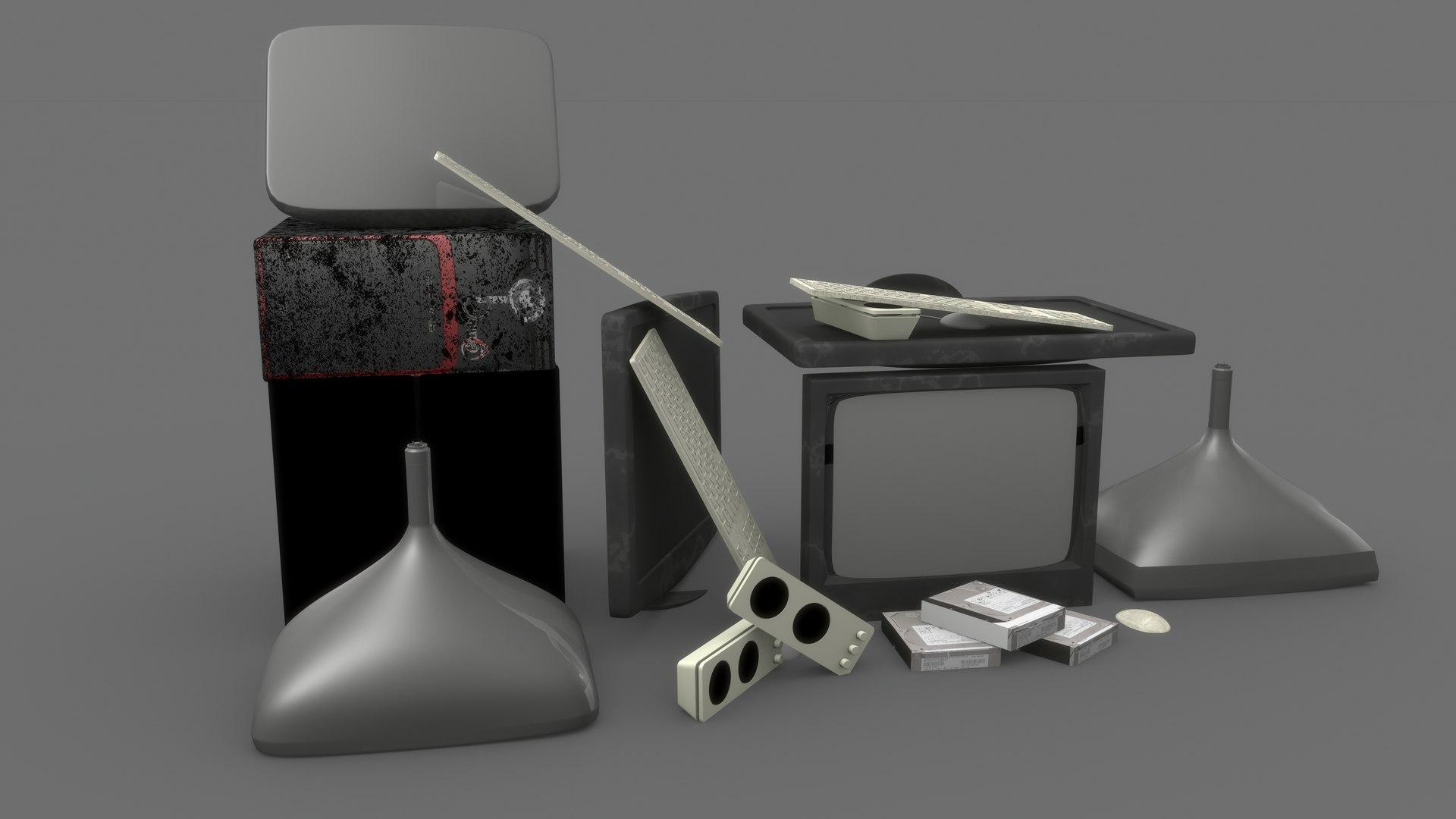 3D Broken Computer - TurboSquid 1792702