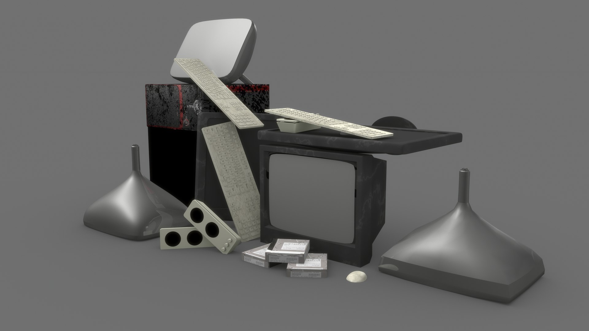 3D Broken Computer - TurboSquid 1792702