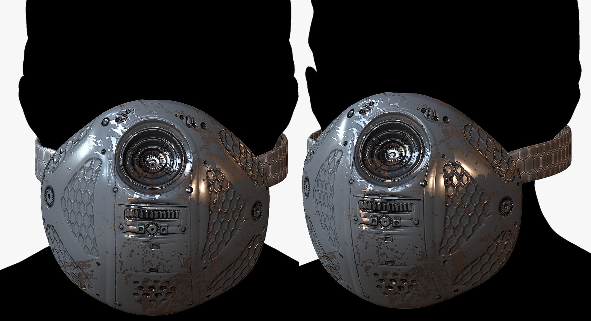 Gas mask respirator scifi mode 3D model - TurboSquid 1755064