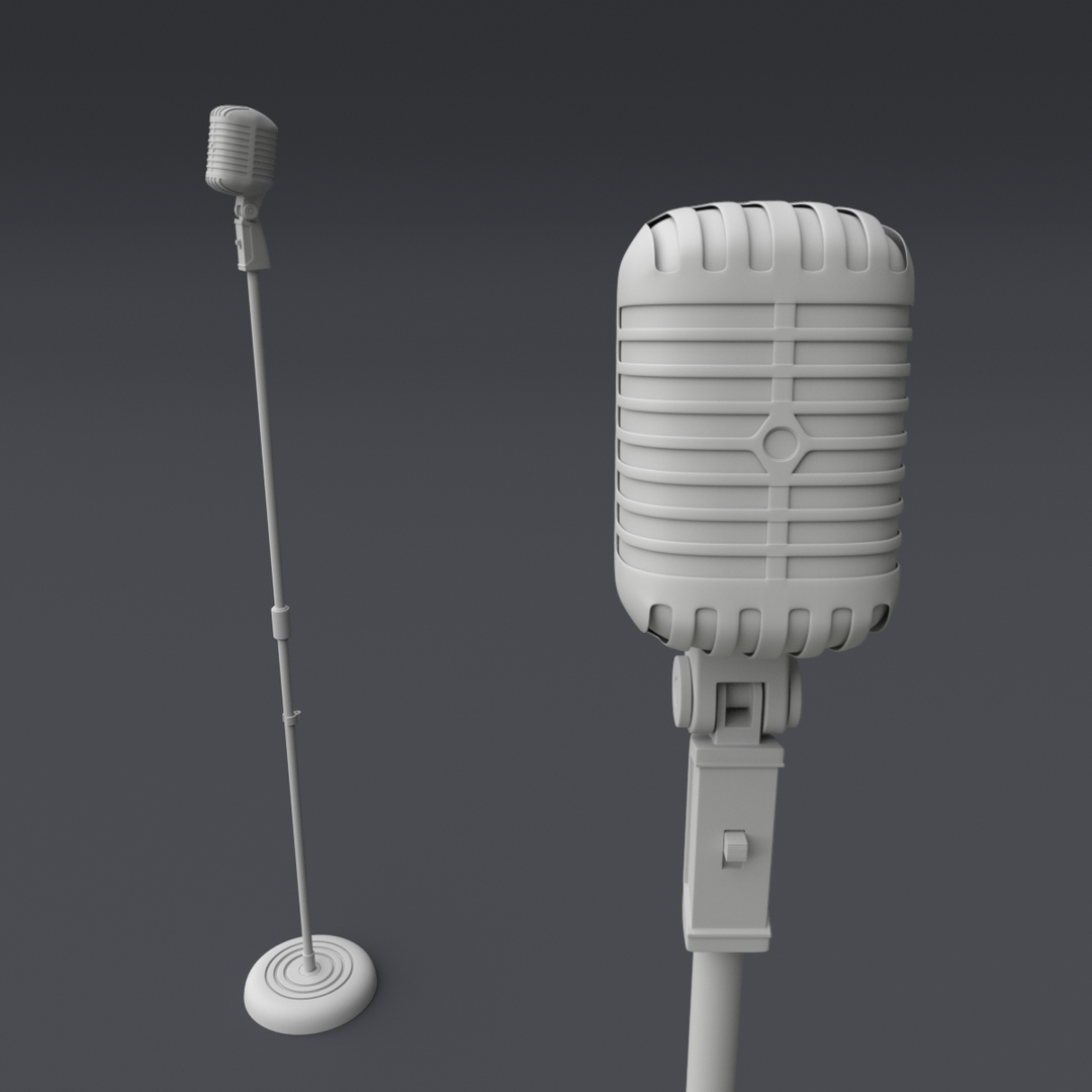 Classic Microphone Model - TurboSquid 1393277
