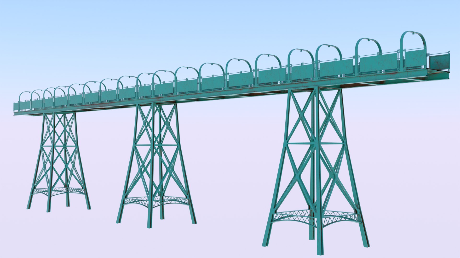 Road And Pedestrian Bridges Bundle 3D Model - TurboSquid 2378112