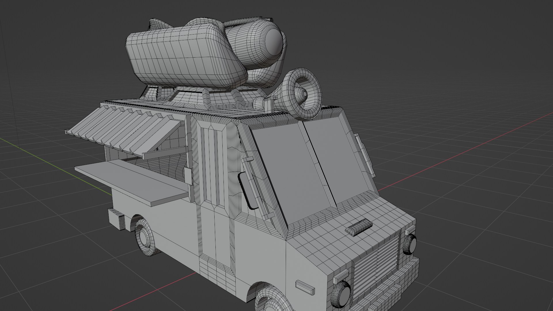 Low-poly Food Truck 3D Model - TurboSquid 2065620