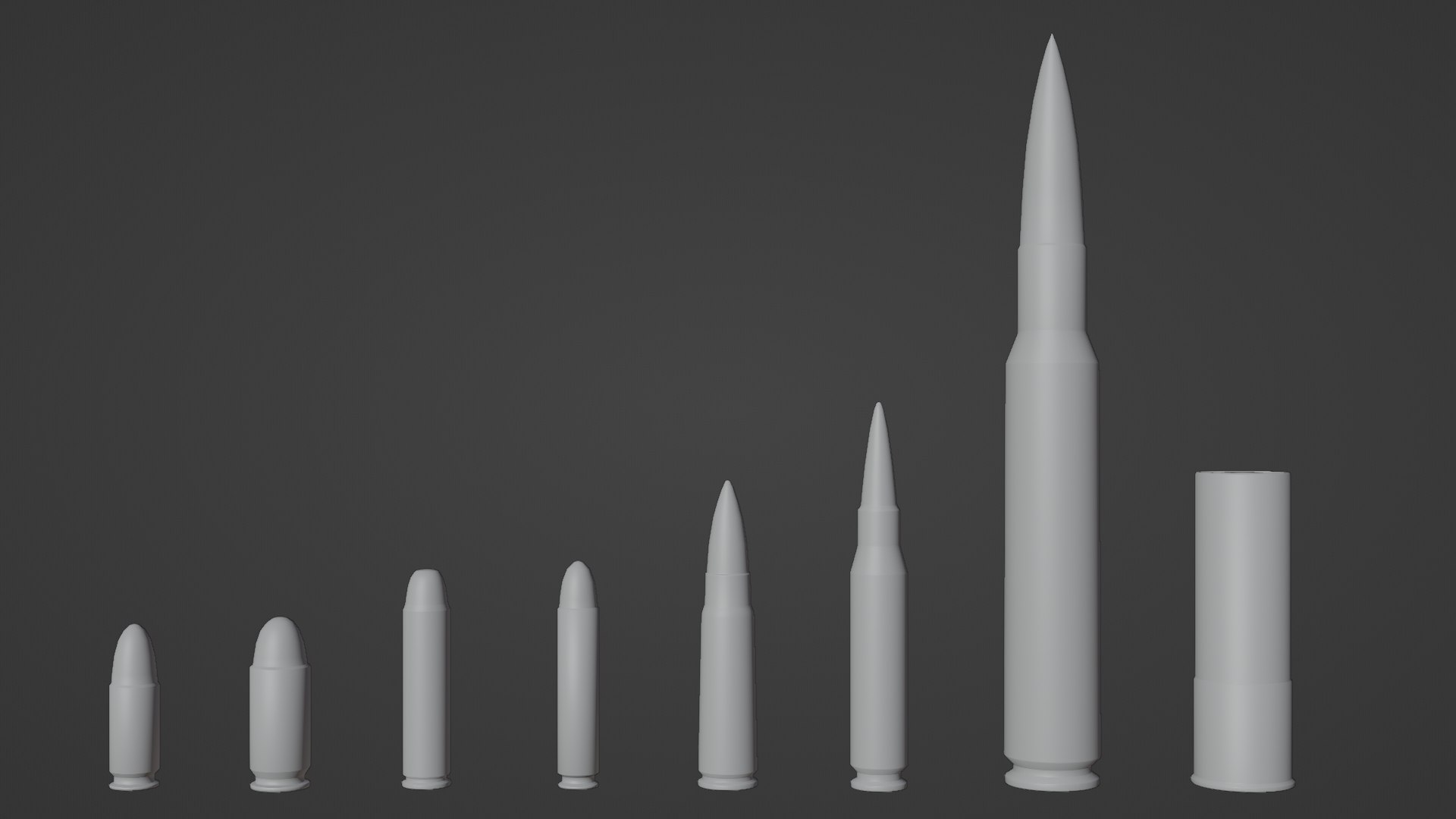 Eight Bullets 3D Model - TurboSquid 1900476