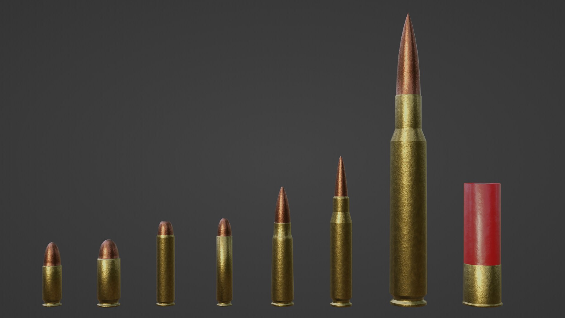 Eight Bullets 3D Model - TurboSquid 1900476