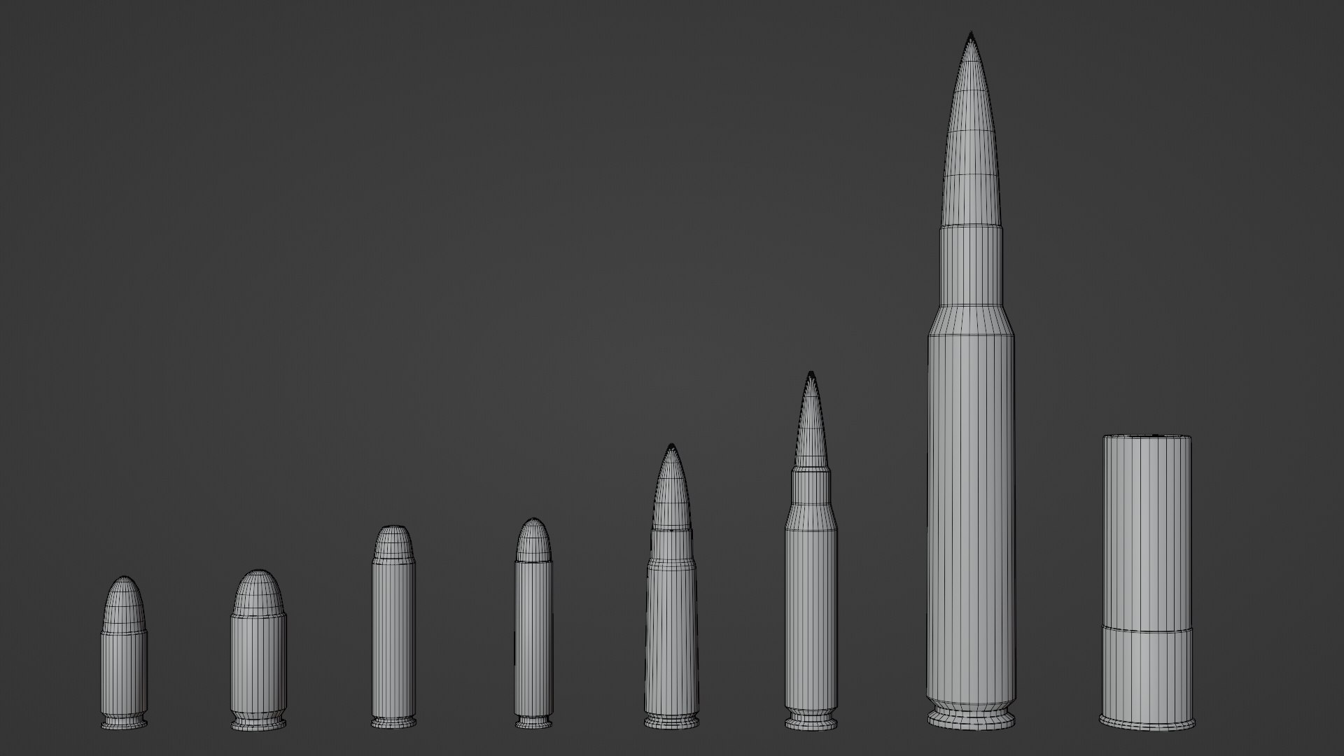 Eight Bullets 3D Model - TurboSquid 1900476