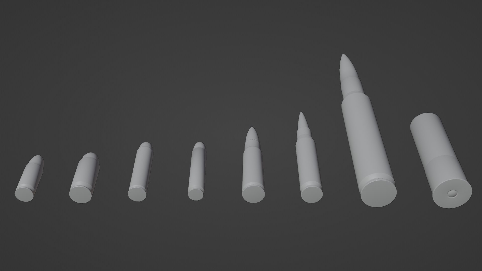 Eight Bullets 3D Model - TurboSquid 1900476