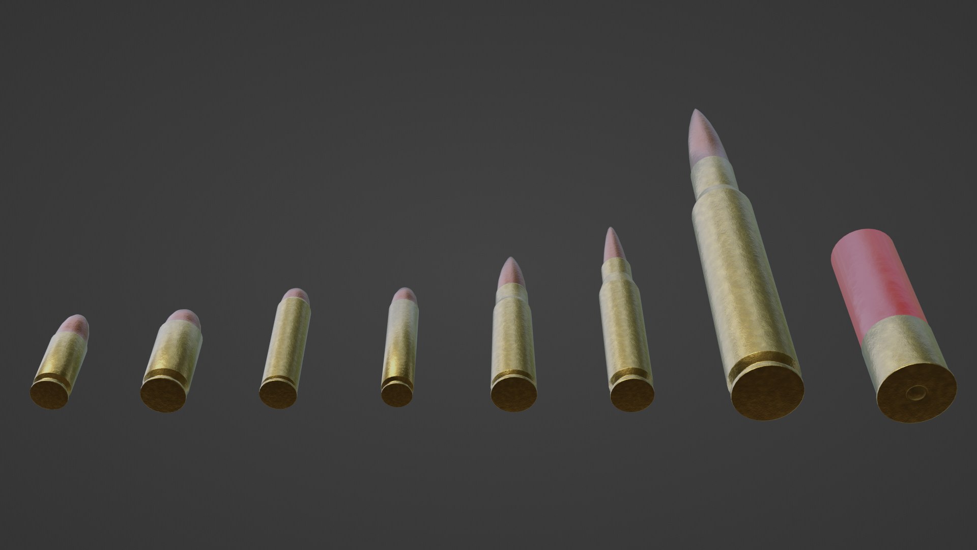 Eight Bullets 3D Model - TurboSquid 1900476