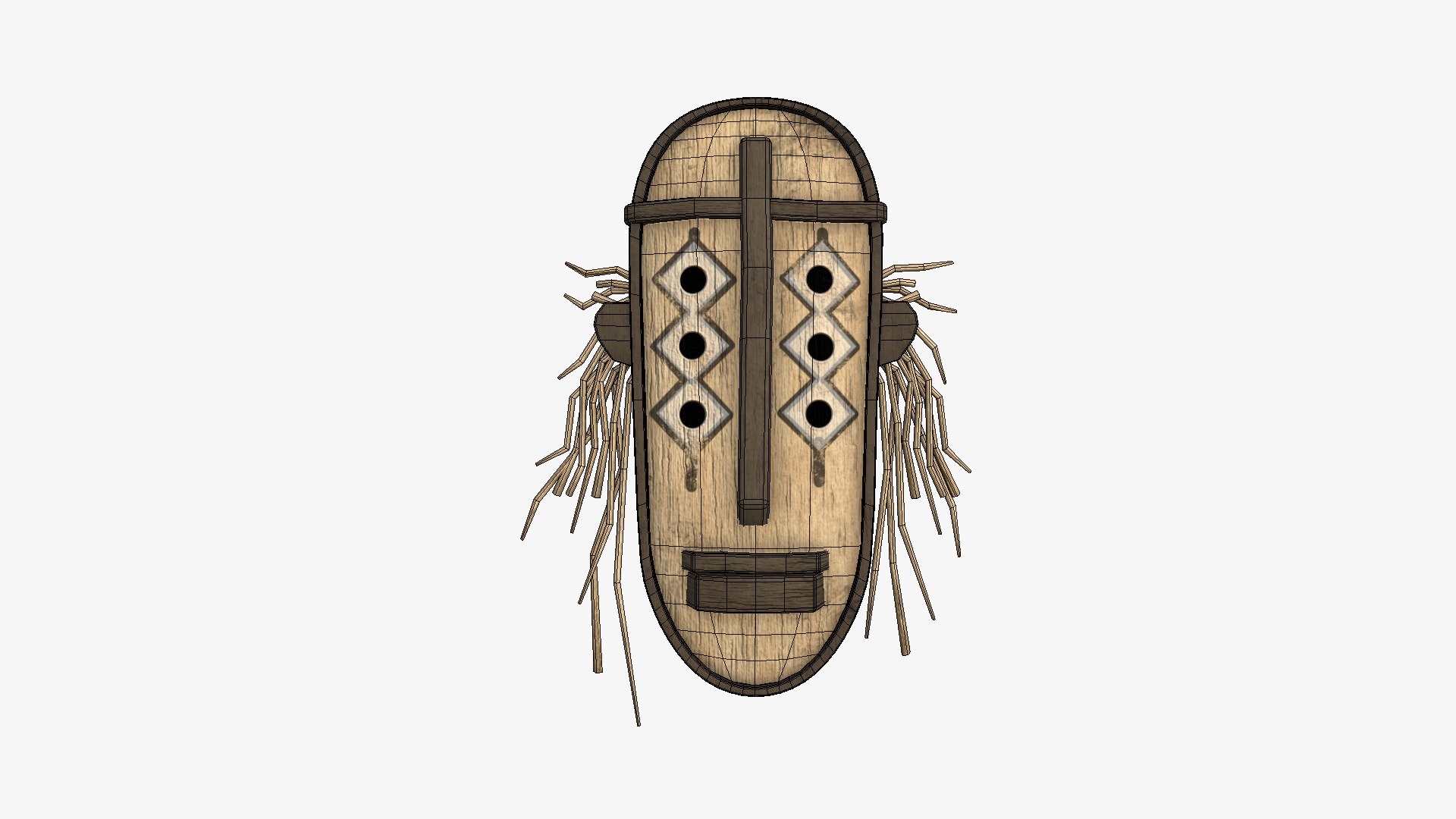 3D Tribal Mask F08 Full Wood - Costume Character Design - TurboSquid ...