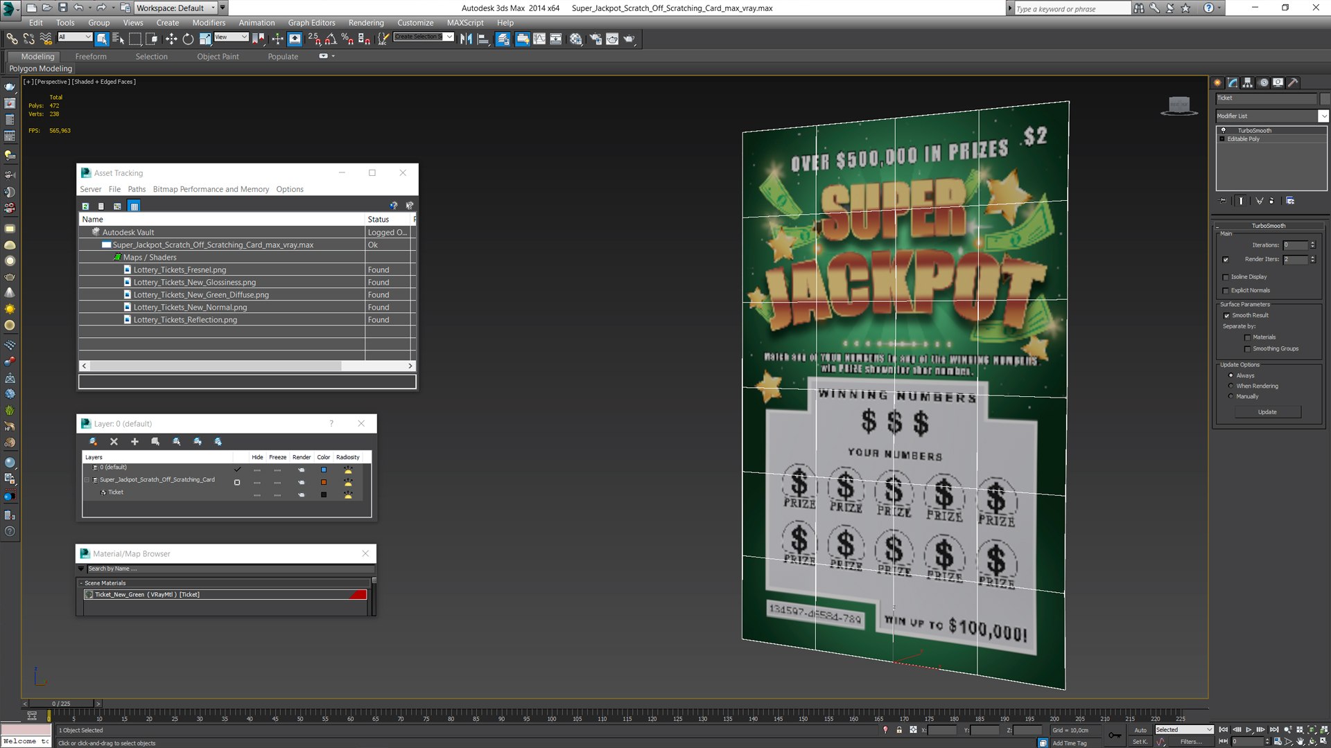 3D Super Jackpot Scratch Off Scratching Card Model - TurboSquid 2115258