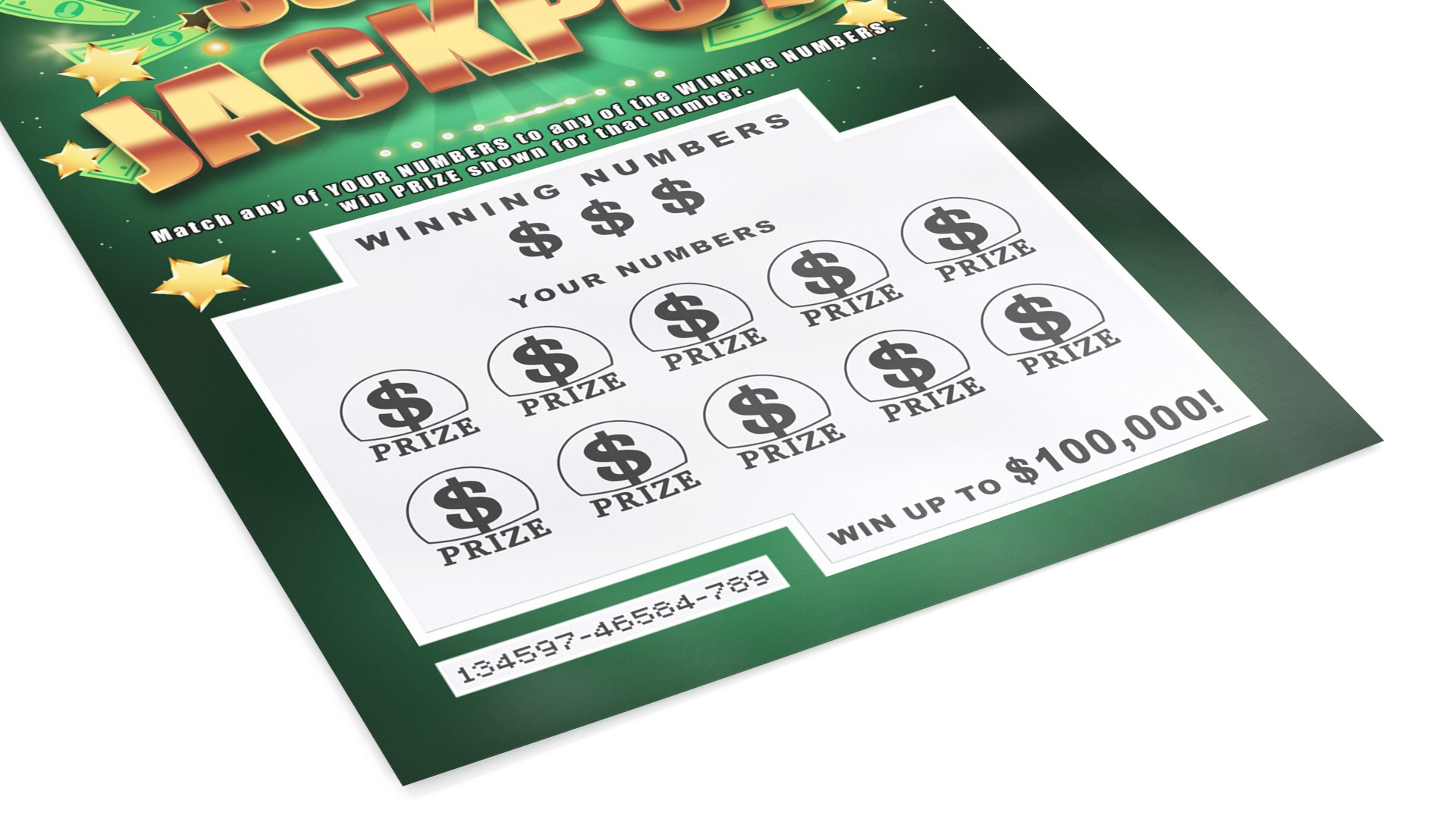 3D Super Jackpot Scratch Off Scratching Card Model - TurboSquid 2115258