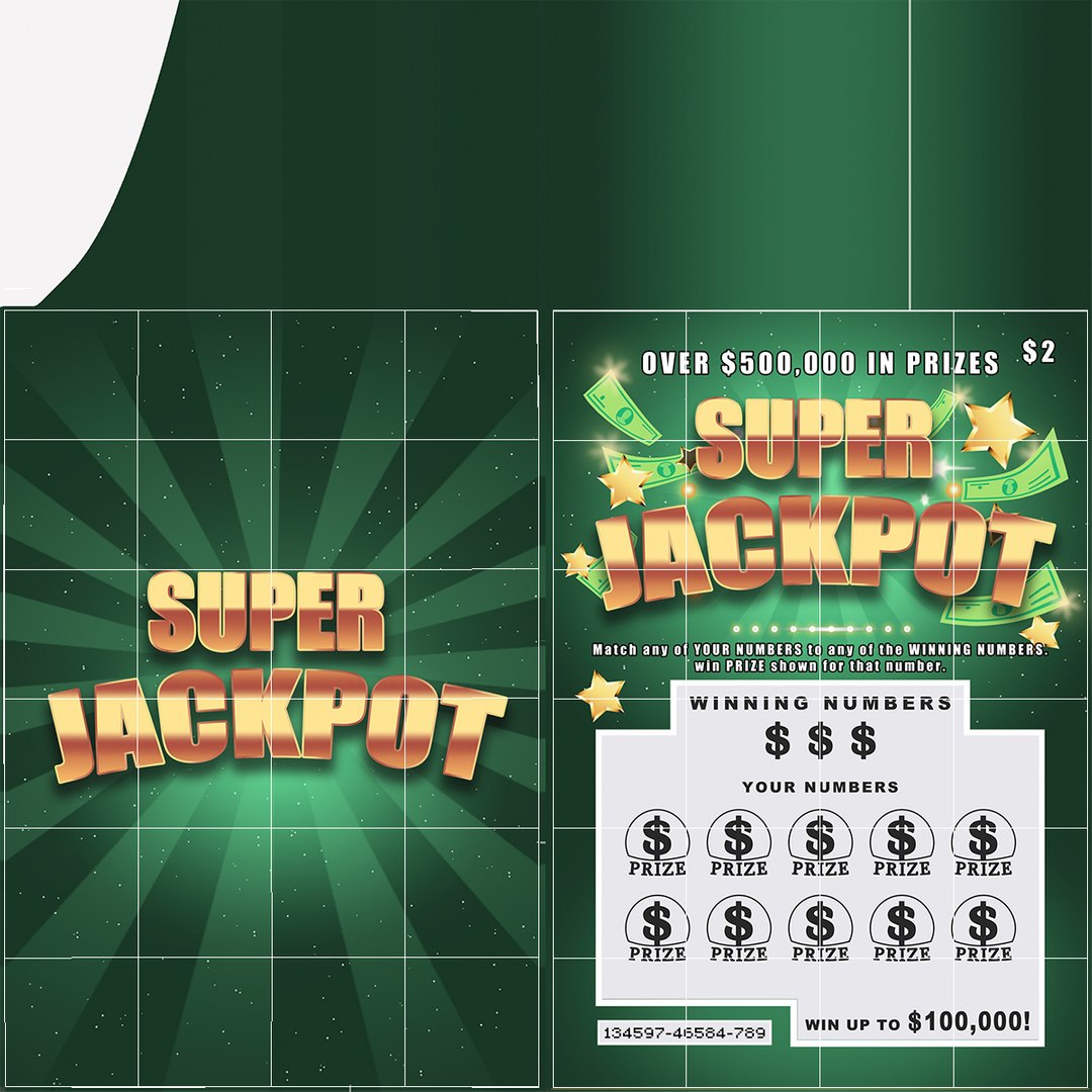 3D Super Jackpot Scratch Off Scratching Card Model - TurboSquid 2115258