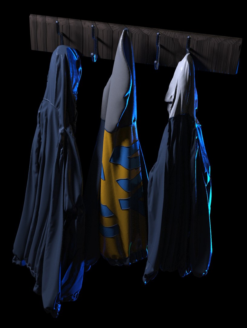 Coats Hanging 3D Model - TurboSquid 1692435