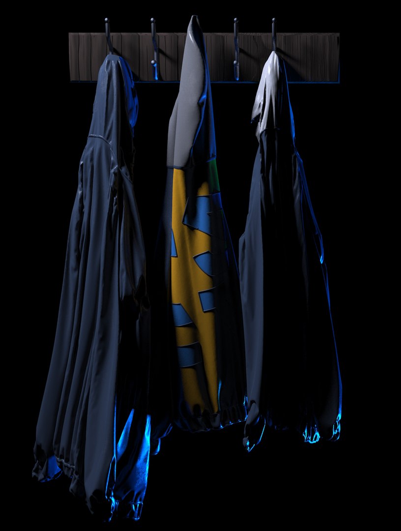 Coats Hanging 3D Model - TurboSquid 1692435