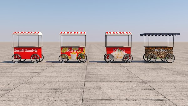 Mobile vending carts 3D model - TurboSquid 1504018