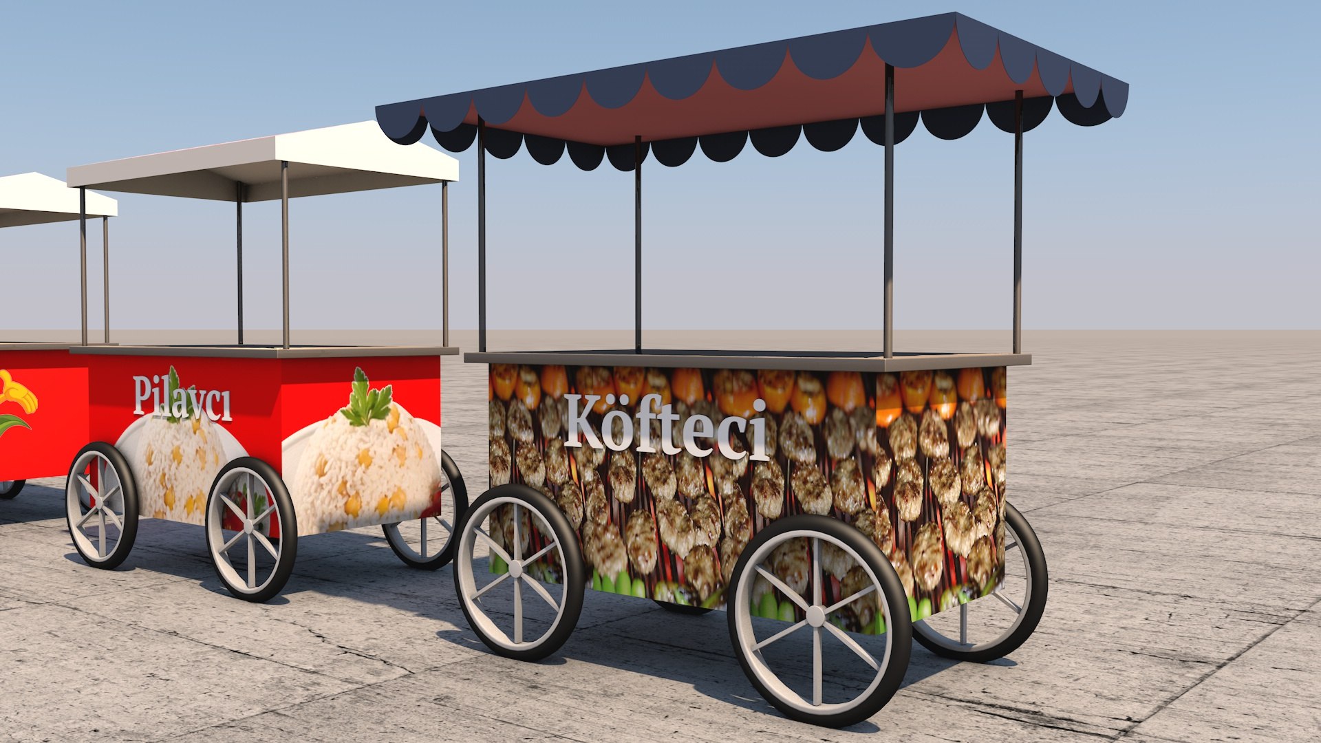 Mobile Vending Carts 3D Model - TurboSquid 1504018