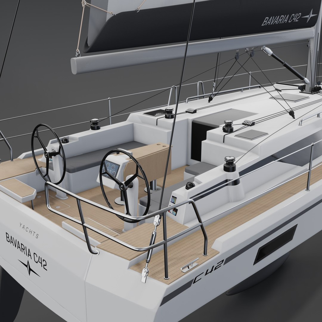 3D BAVARIA C42 Luxury Yacht 3D - TurboSquid 2210894