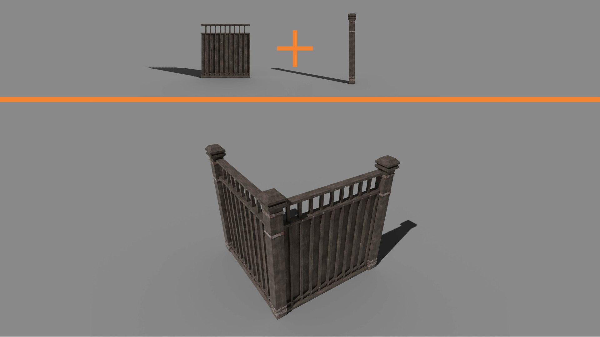 3D Flexible Wooden Fence Medieval - TurboSquid 2325539