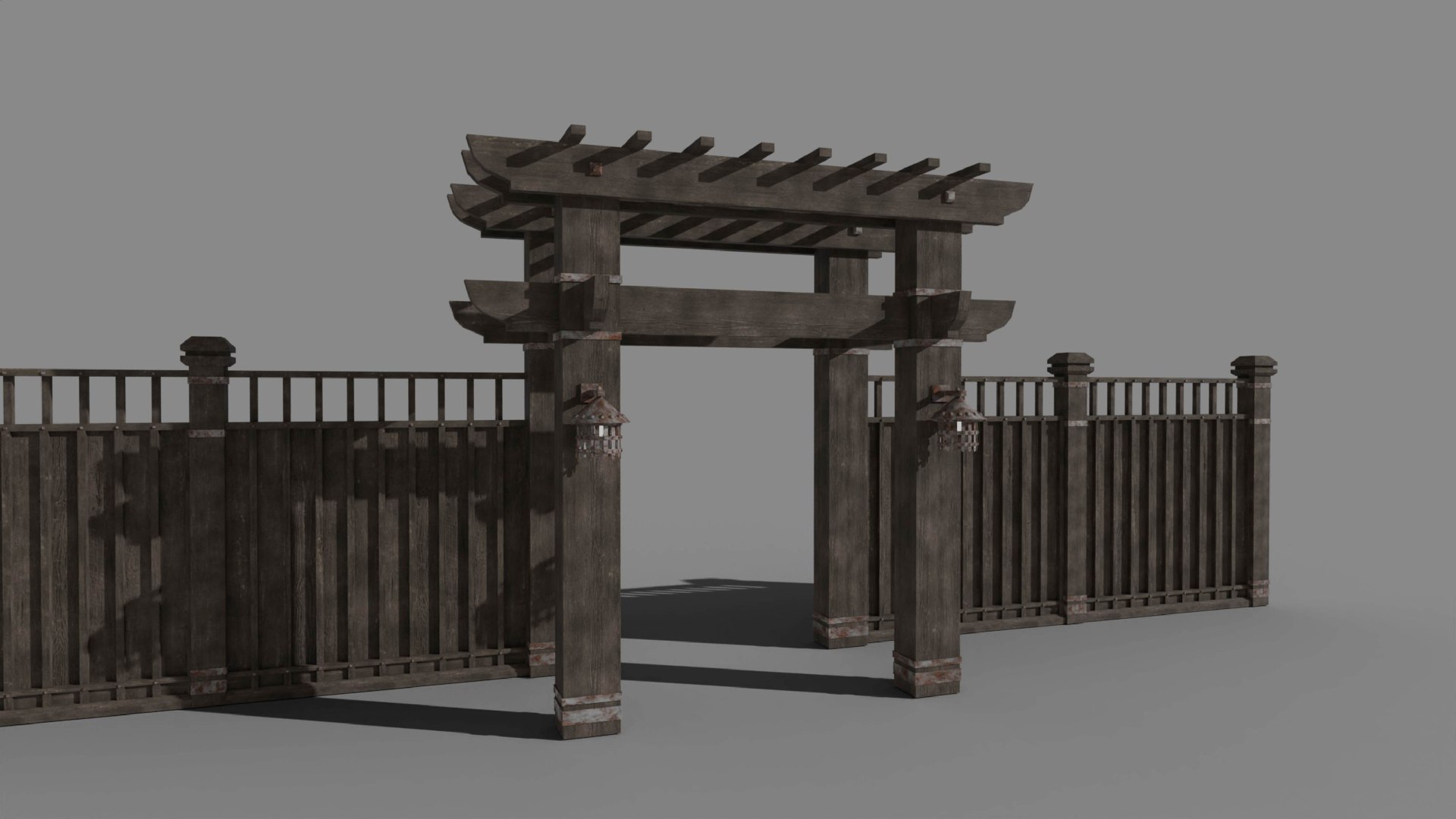 3D Flexible Wooden Fence Medieval - TurboSquid 2325539