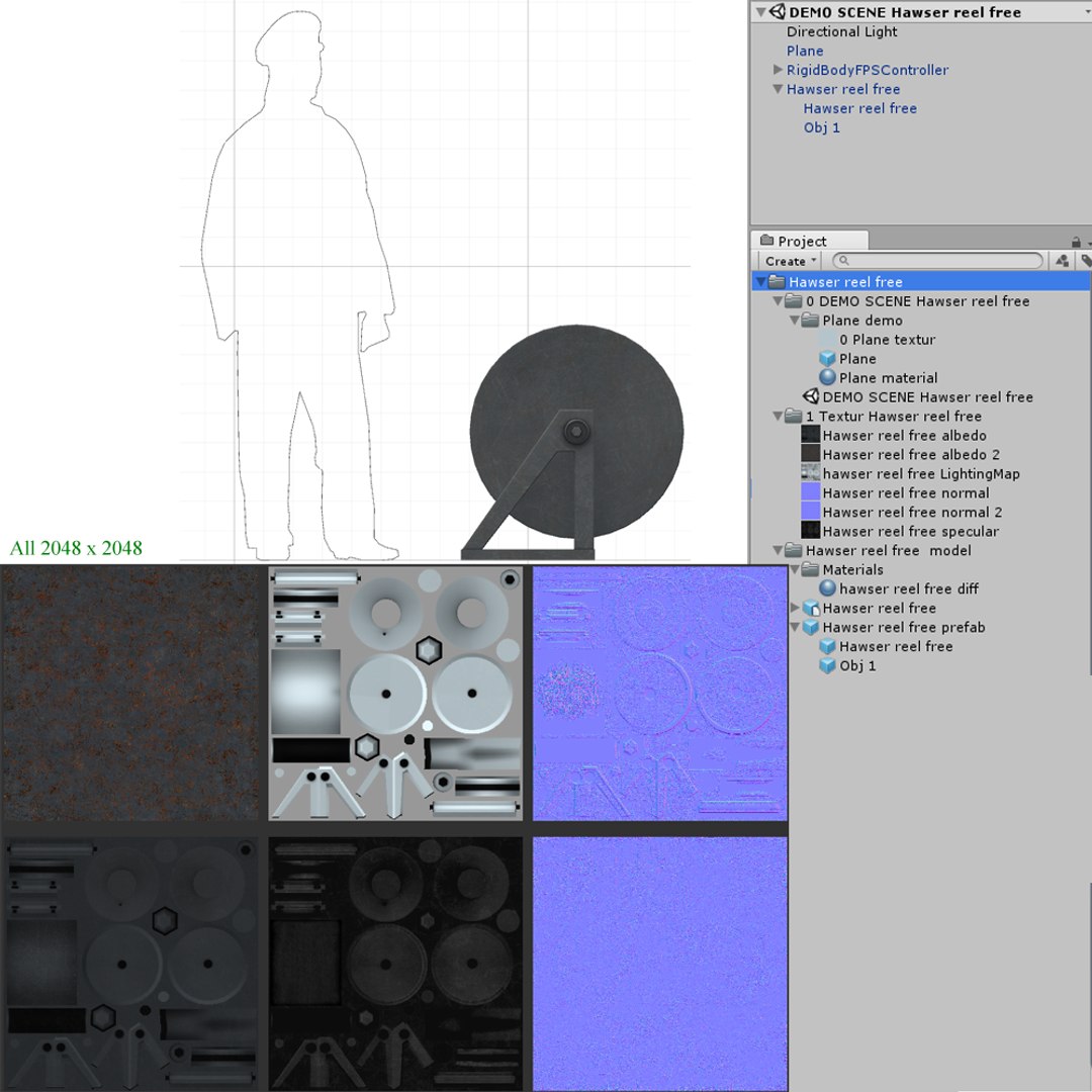 Free hawser reel 3D model - TurboSquid 1264682