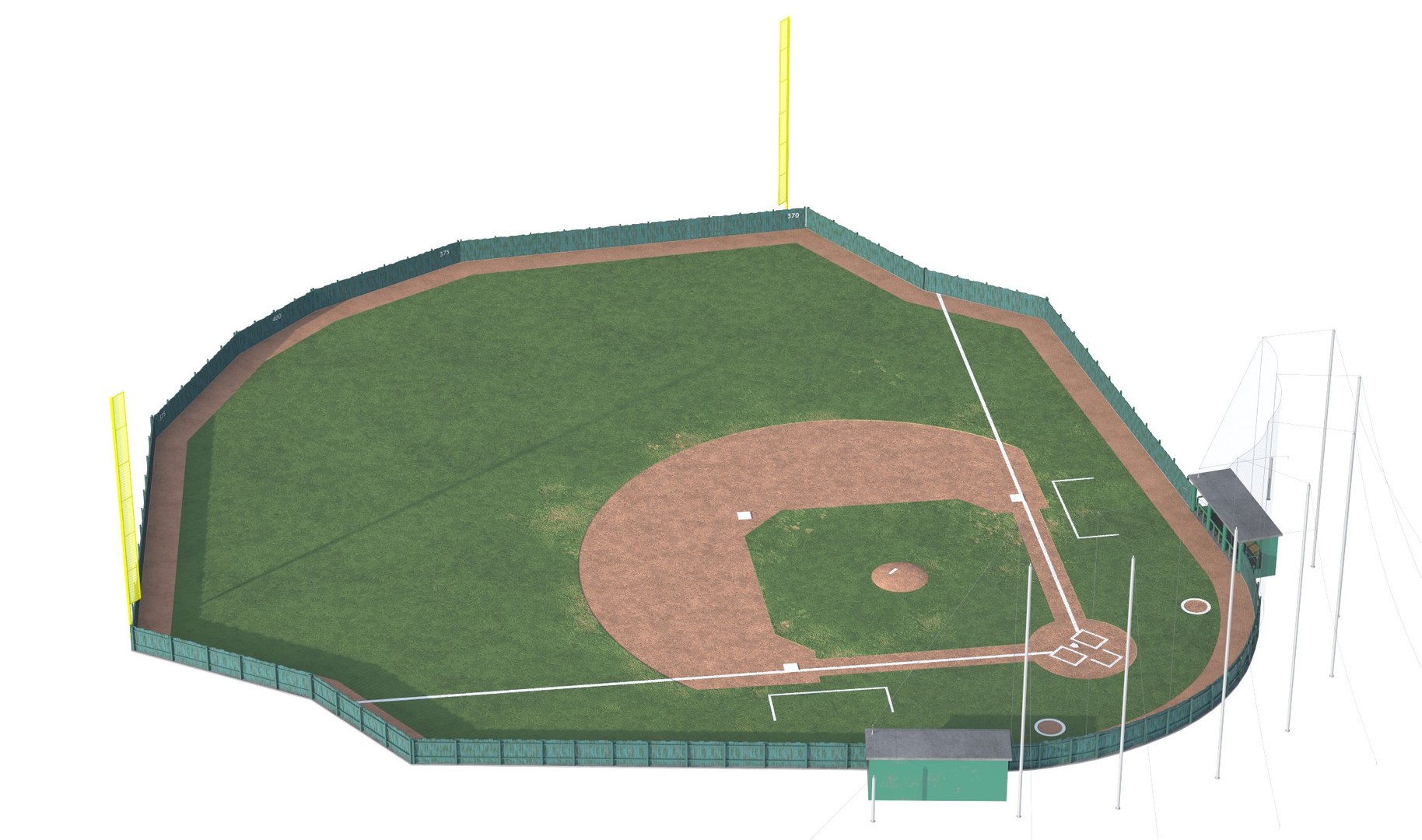 Baseball Field 3D - TurboSquid 2162588