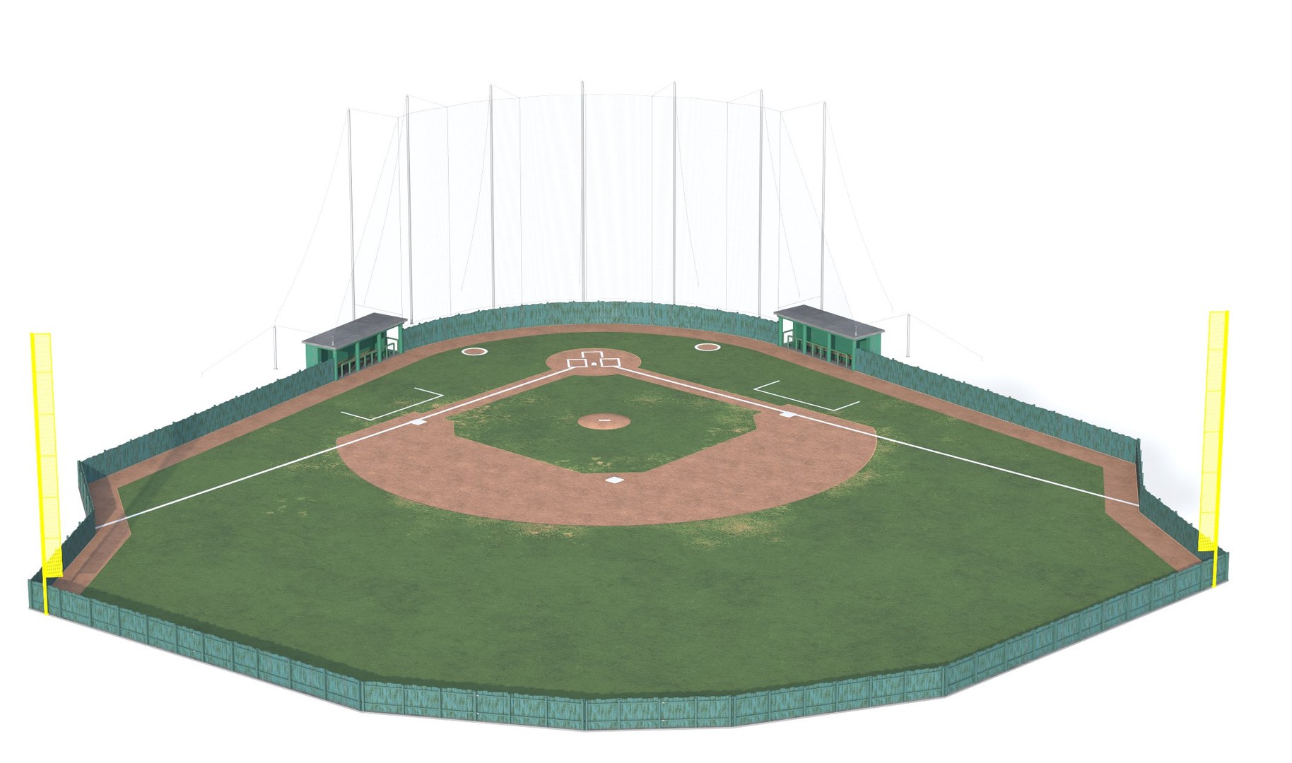 Baseball Field 3D - TurboSquid 2162588