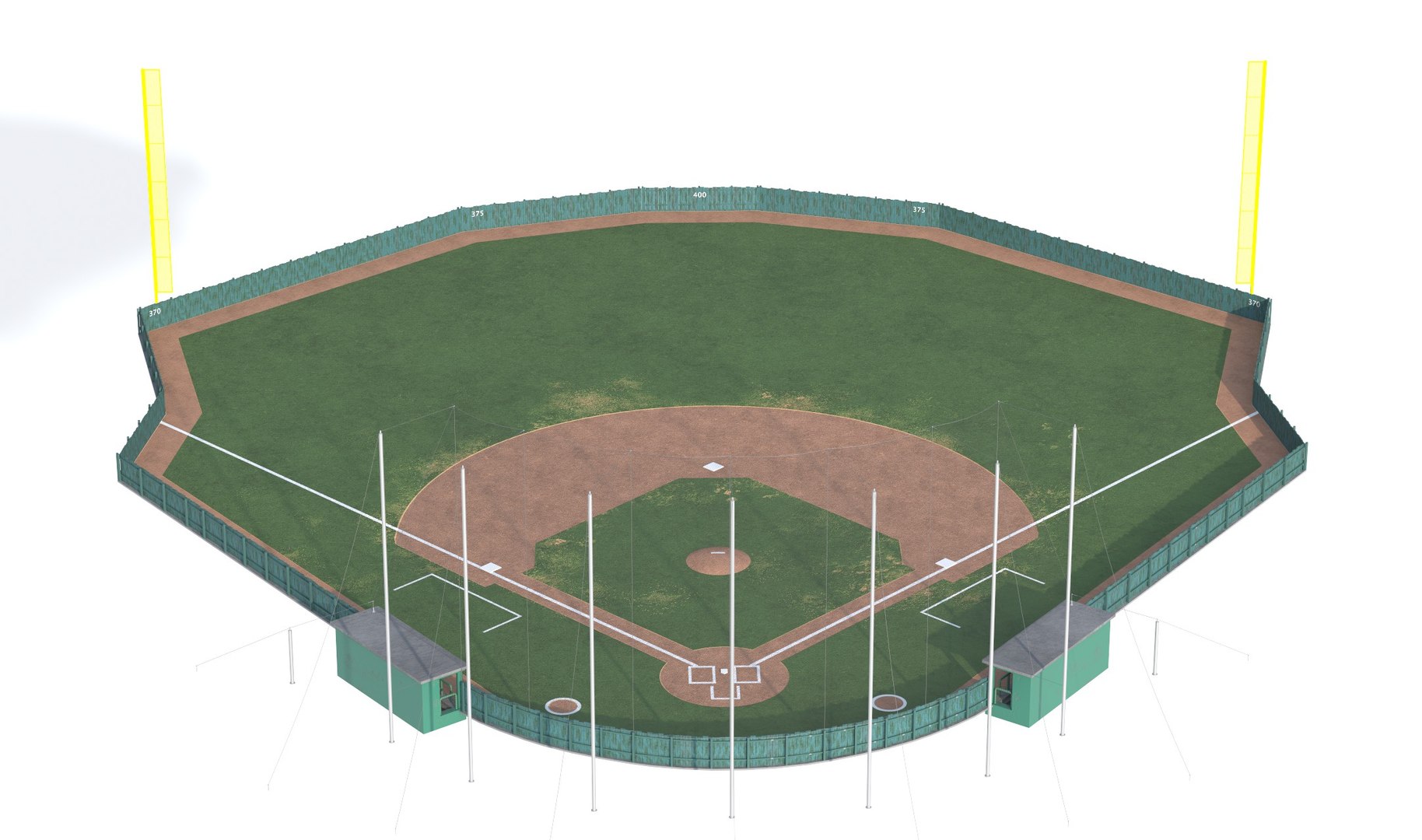 Baseball Field 3D - TurboSquid 2162588
