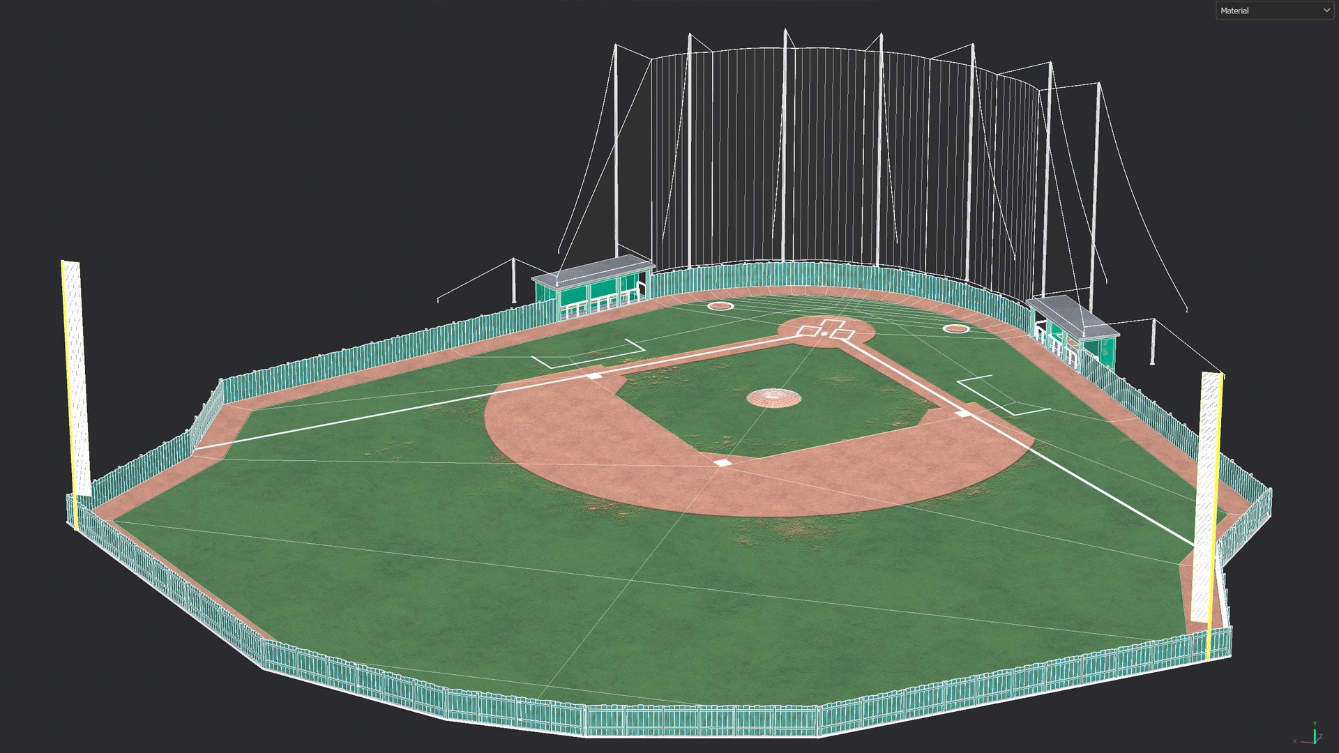 Baseball Field 3D - TurboSquid 2162588